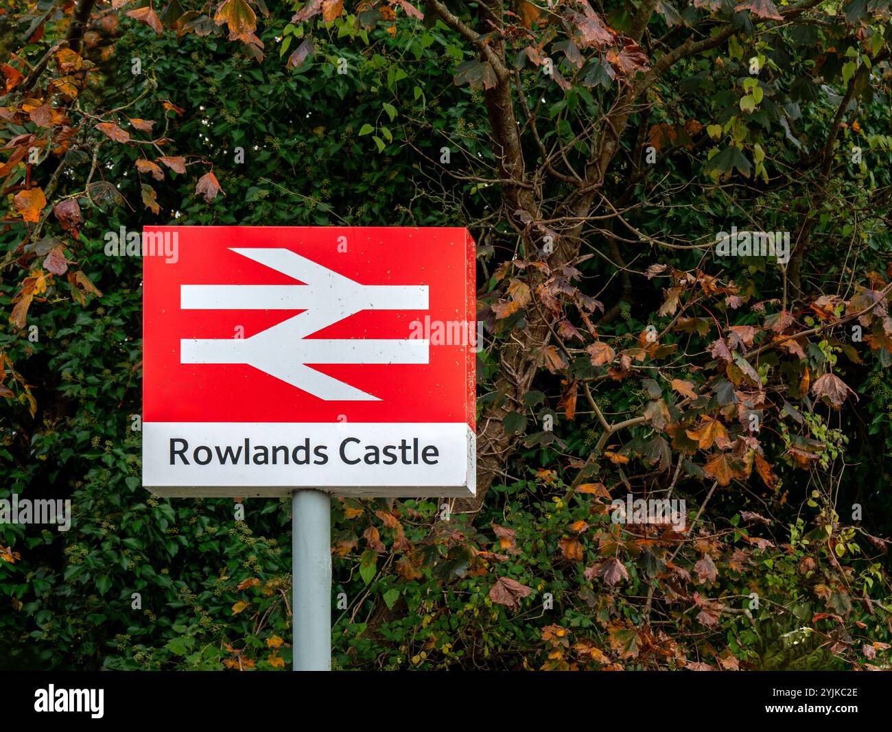 Rowlands castle station sign hi-res stock photography and images - Alamy
