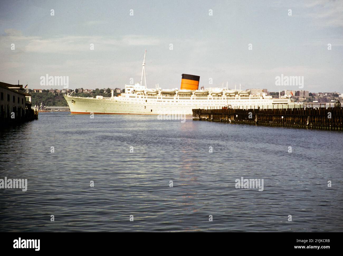 RMS Caronia ocean liner Cunard Line ship, Manhattan, New York, NY State ...