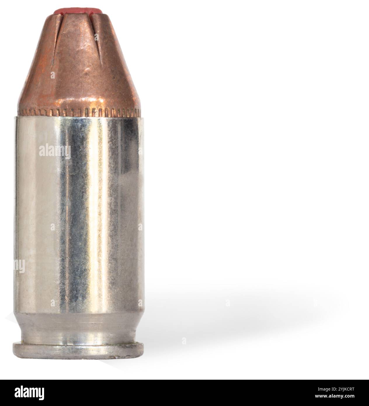 Ammunitiion for a automatic pistol for 380 bullets with a drop shadow ...