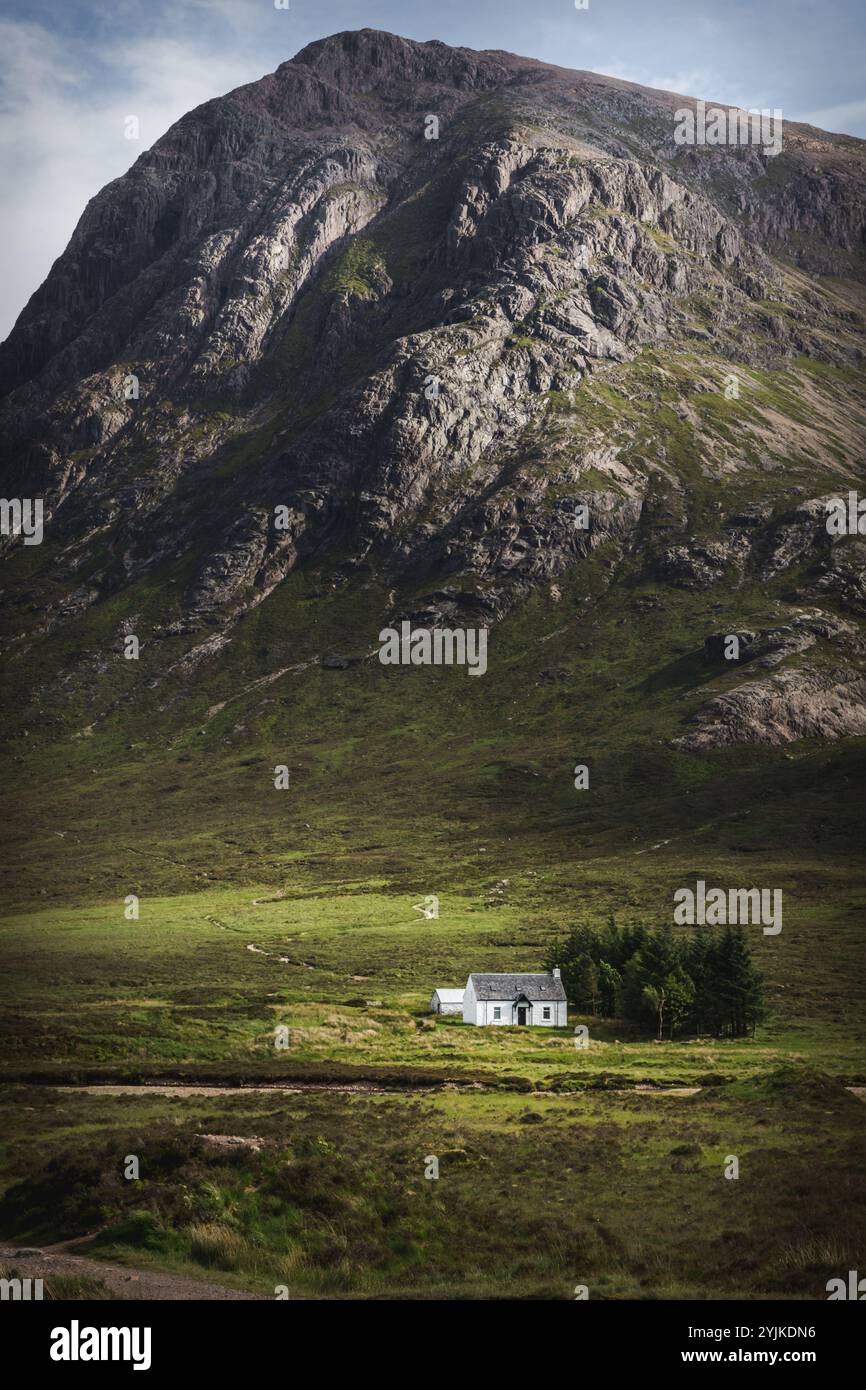 Remote Cottage Amidst Rugged Glencoe Landscape in the Scottish ...