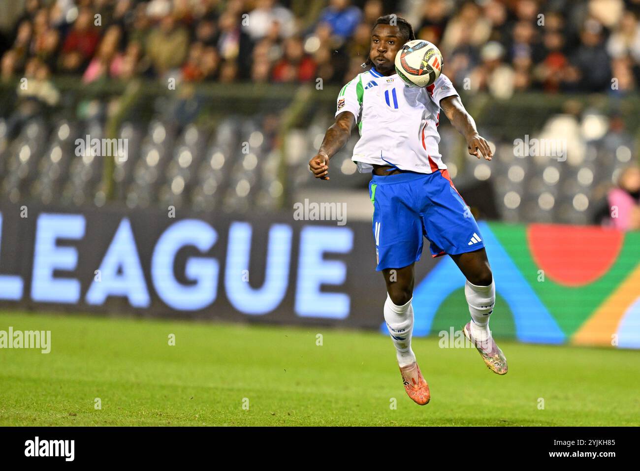 Brussels, Belgium. 14th Nov, 2024. Moise Kean (11) of Italy pictured in ...
