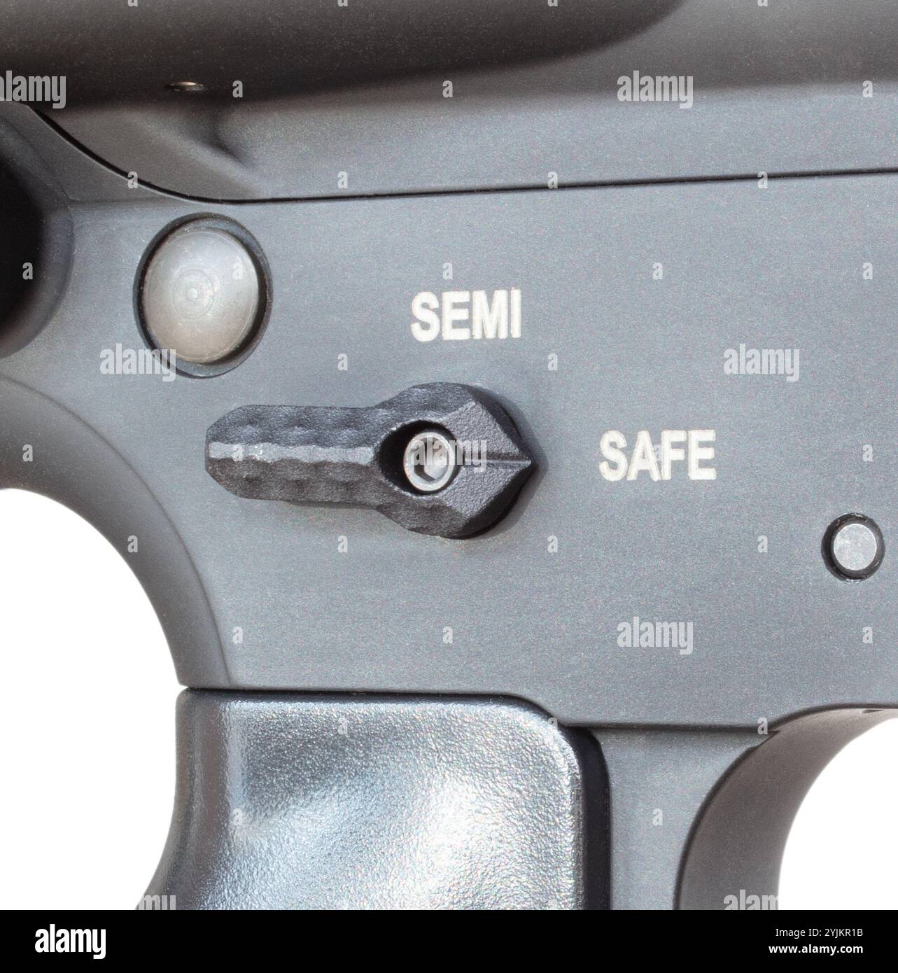 Lever that keeps an AR-15 unable to fire that is in the safe position ...