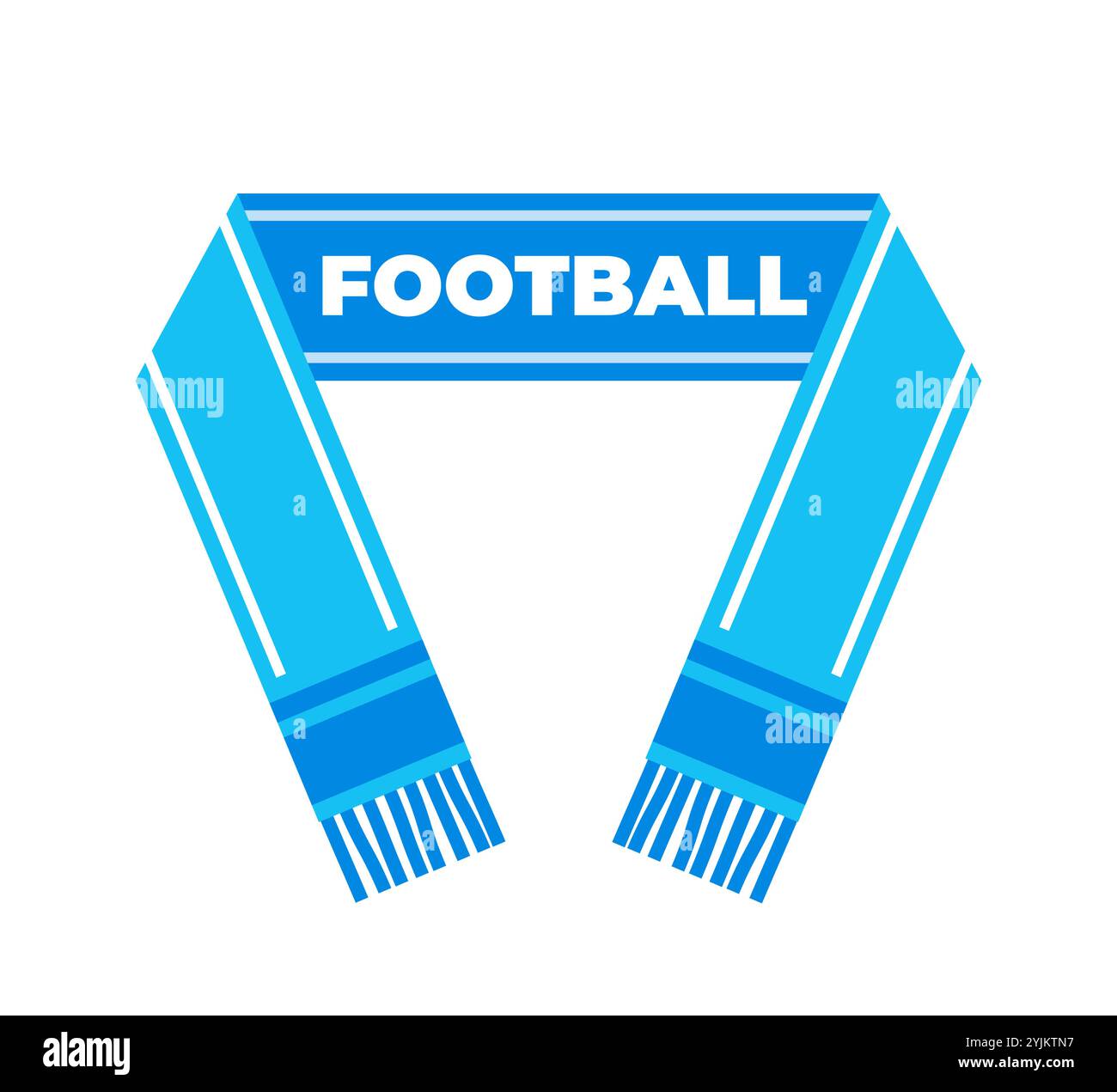 Football Fans Scarf. Soccer Sport Symbol Support. Vector illustration ...