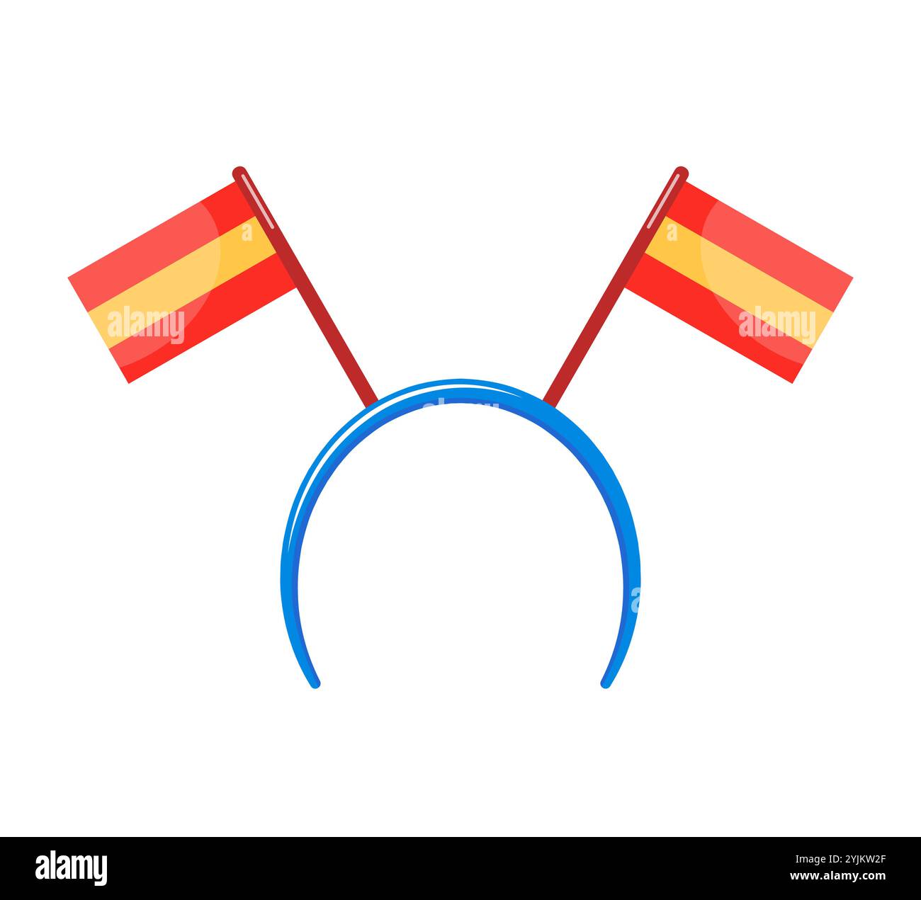 Fans hair band with flags, icon. Soccer fans attribute. Fan support ...