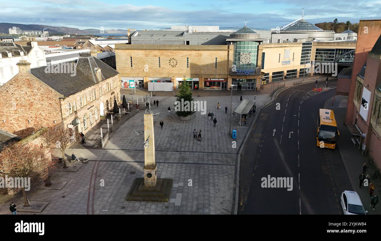 14 November 2024: Eastgate Centre and Falcon Square in Inverness town ...