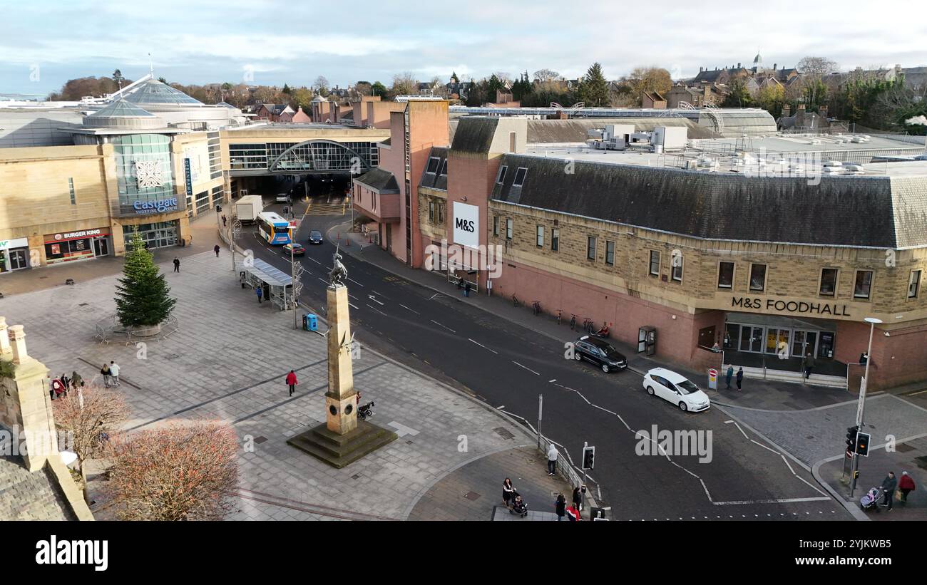 14 November 2024: Eastgate Centre and Falcon Square in Inverness town ...