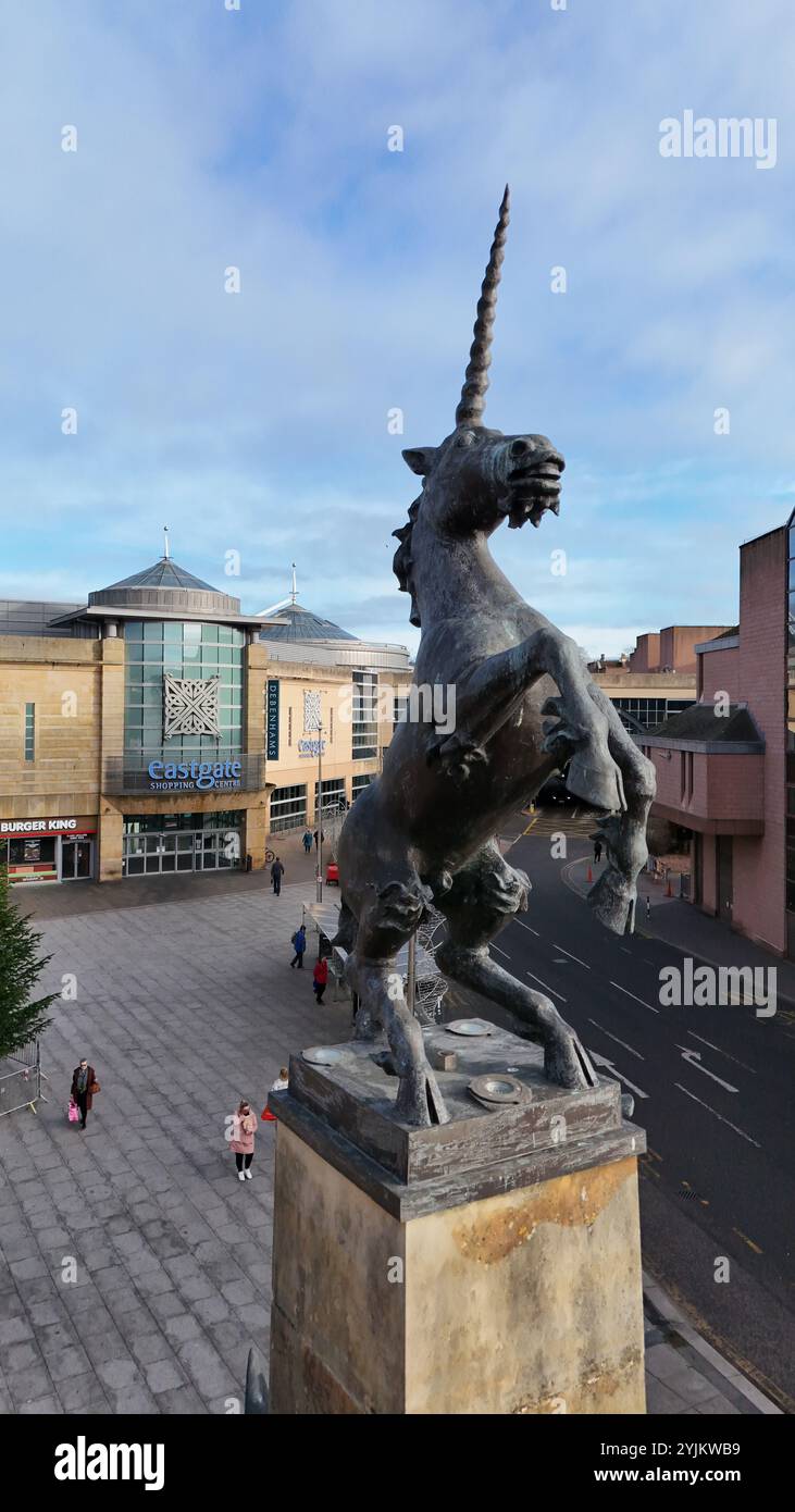 14 November 2024: Eastgate Centre and Falcon Square in Inverness town ...