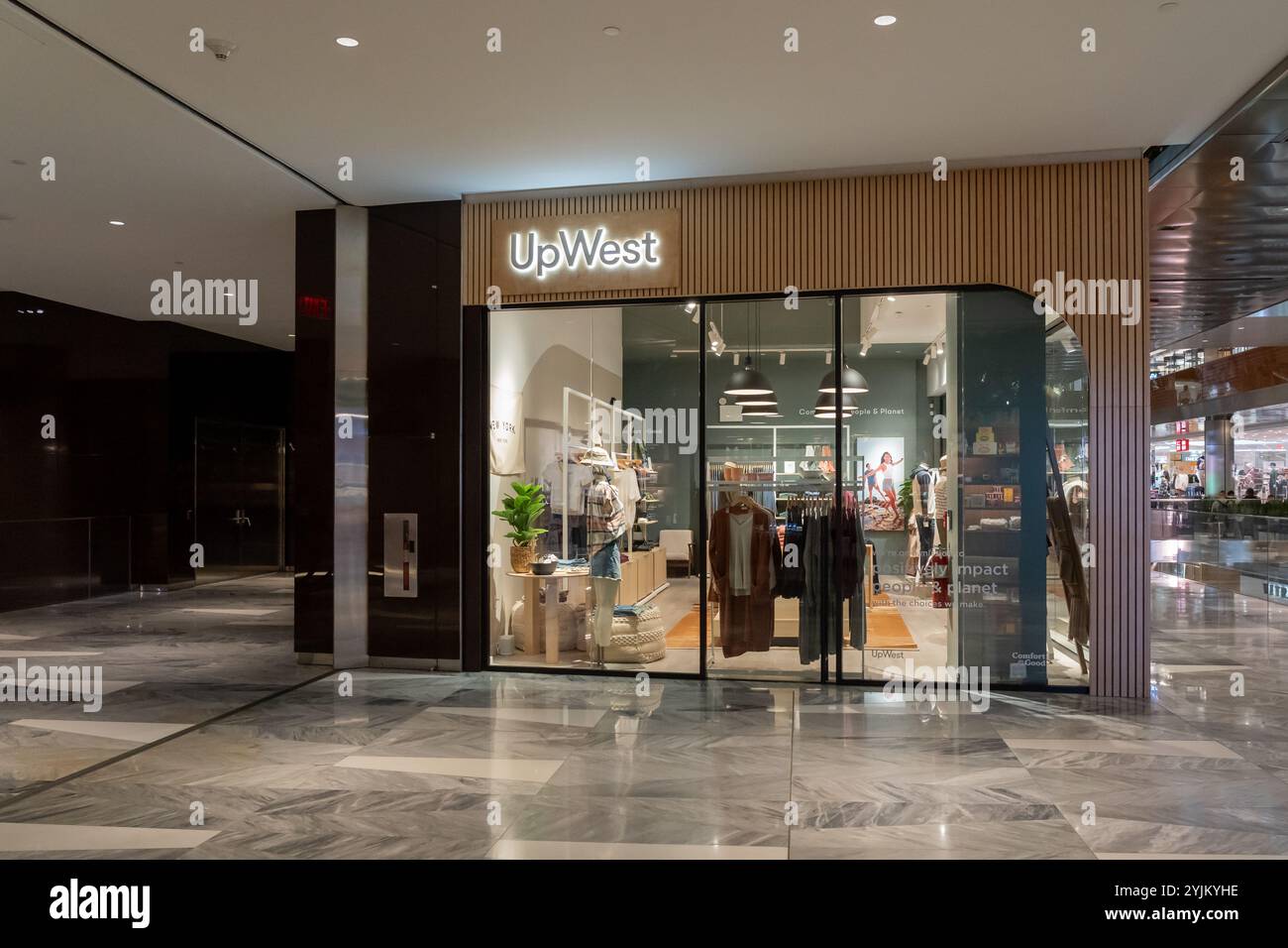 New York City, USA - August 18, 2022: An UpWest store at a shopping ...