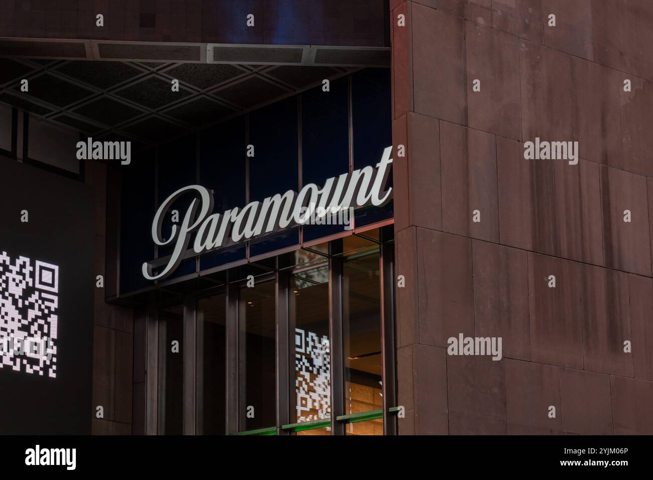 New York City, USA - August 18, 2022: Paramount logo sign on the ...