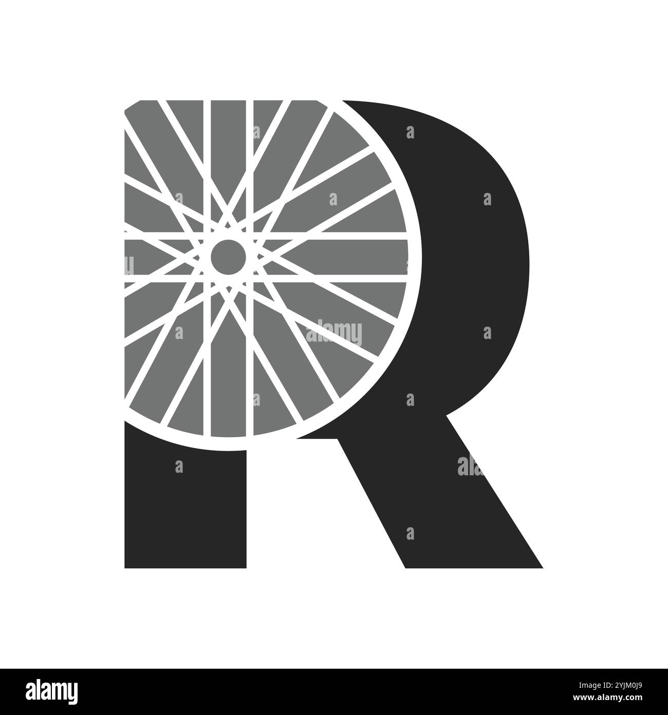 initial letter r bicycle rim icon logo design template Stock Vector ...