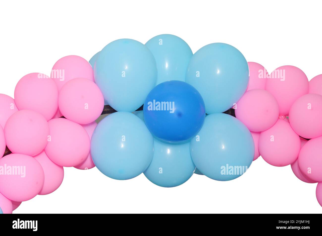 balloons gate on blank white background Stock Photo - Alamy