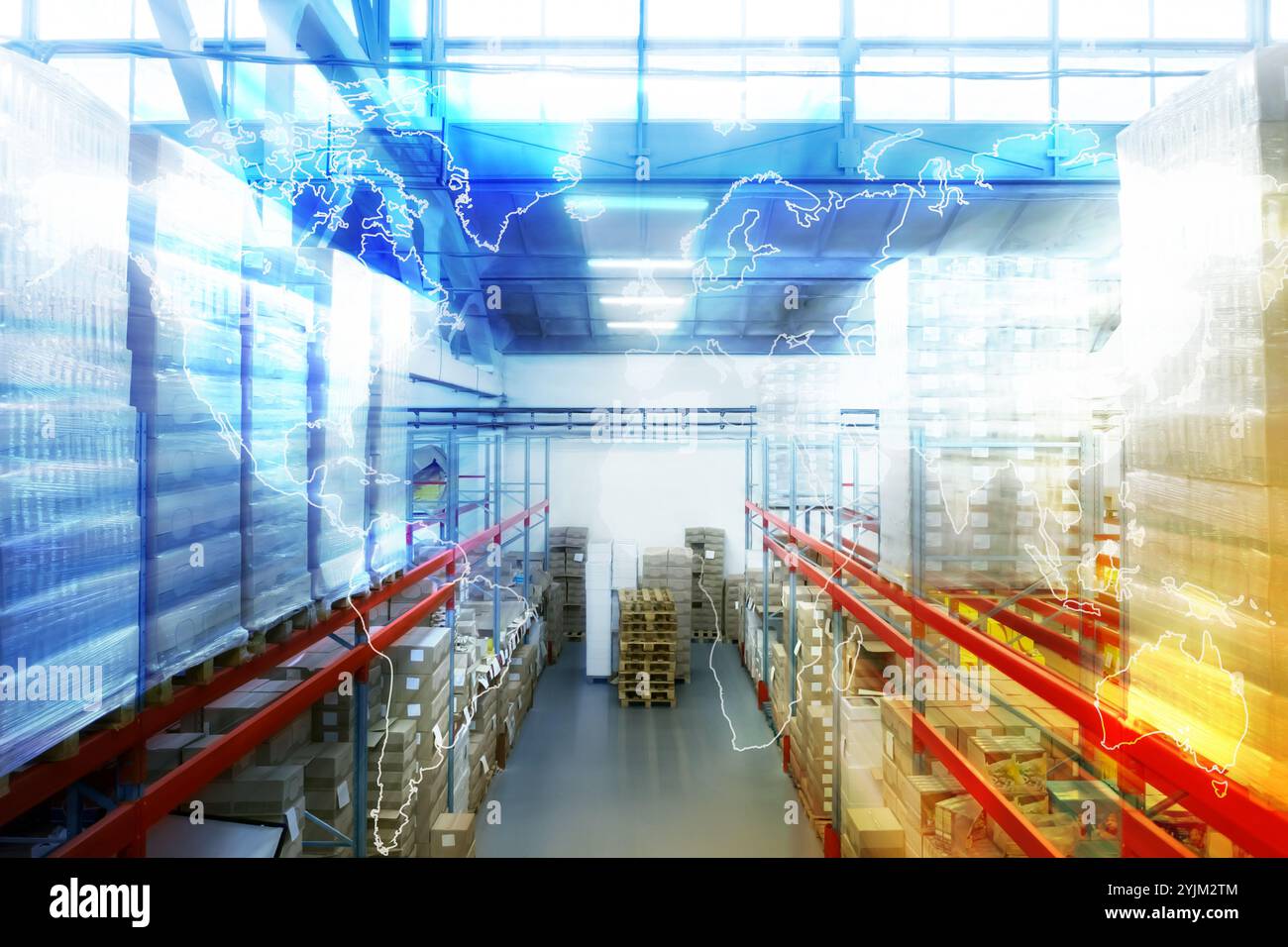 Global supply chain world map hi-res stock photography and images - Alamy