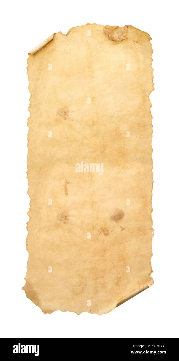 Old script on torn paper Cut Out Stock Images & Pictures - Alamy