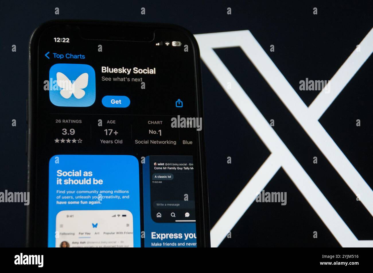 Limerick, Ireland. 15th Nov 2024. Owned by CEO Jay Graber, social media ...