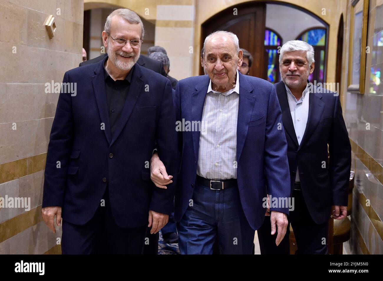 In this photo released by the Lebanese Parliament media office ...