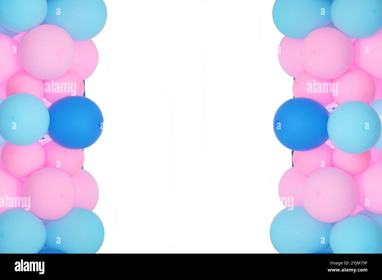 balloons frame on blank white background Stock Photo - Alamy