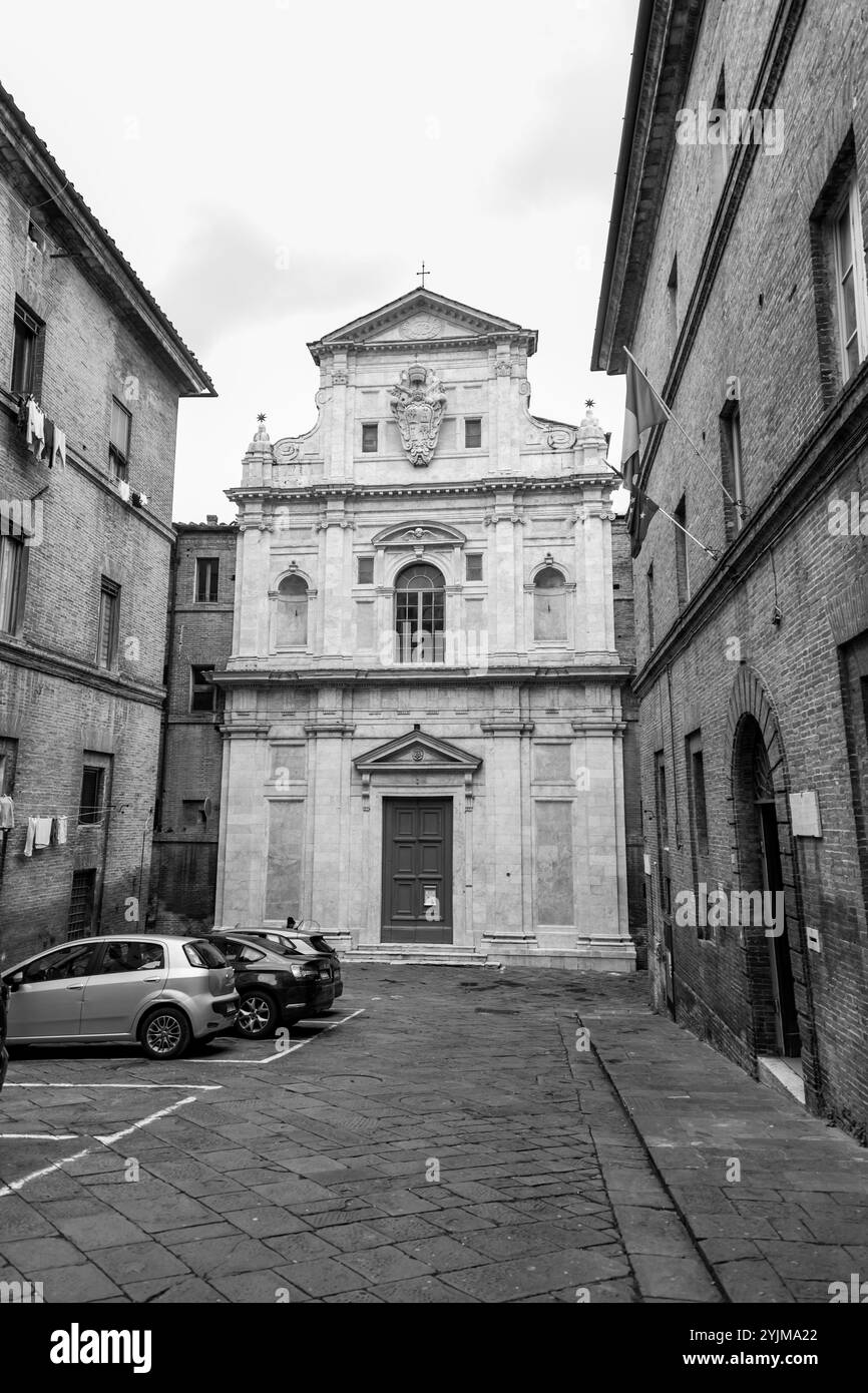 Siena, Italy - APR 7, 2022: San Raimondo al Refugio is a Baroque style ...