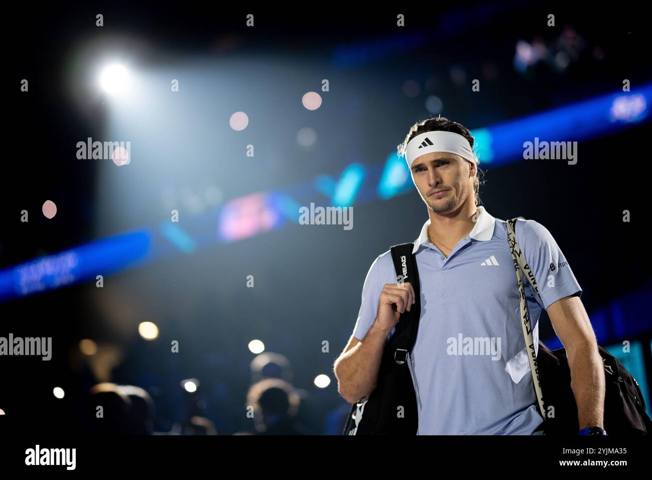 Torino, Italia. 15th Nov, 2024. Germany's Alexander Zverev before the ...