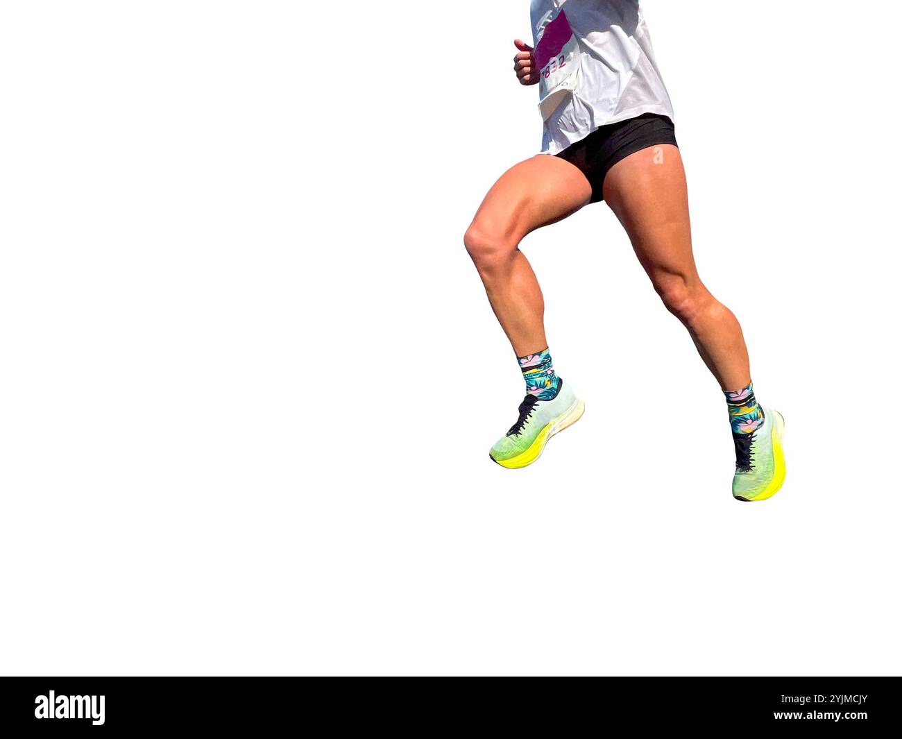 Woman feet running on Cut Out Stock Images & Pictures - Alamy