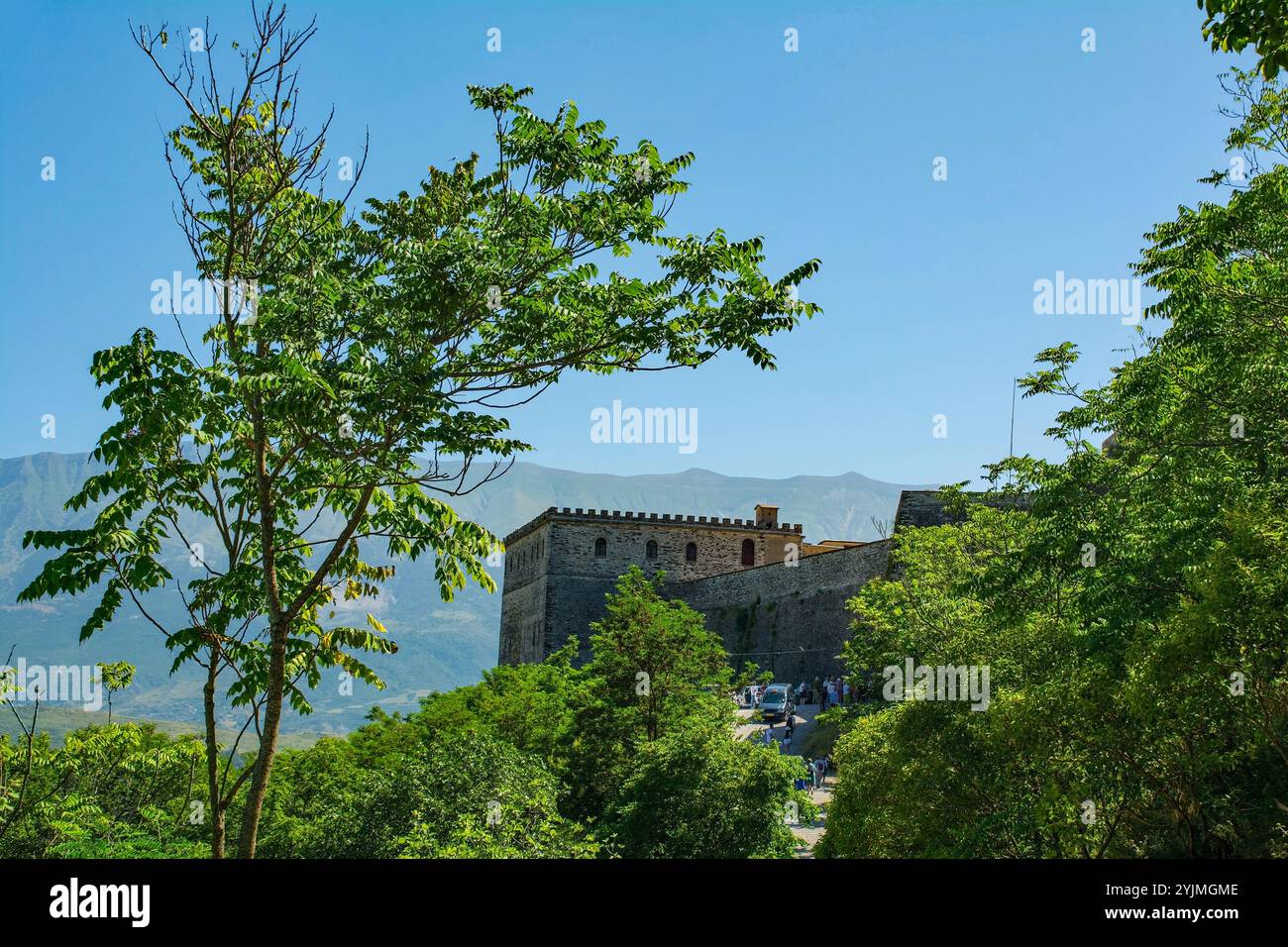 The historic Gjirokaster Castle in southern Albania, a UNESCO World ...