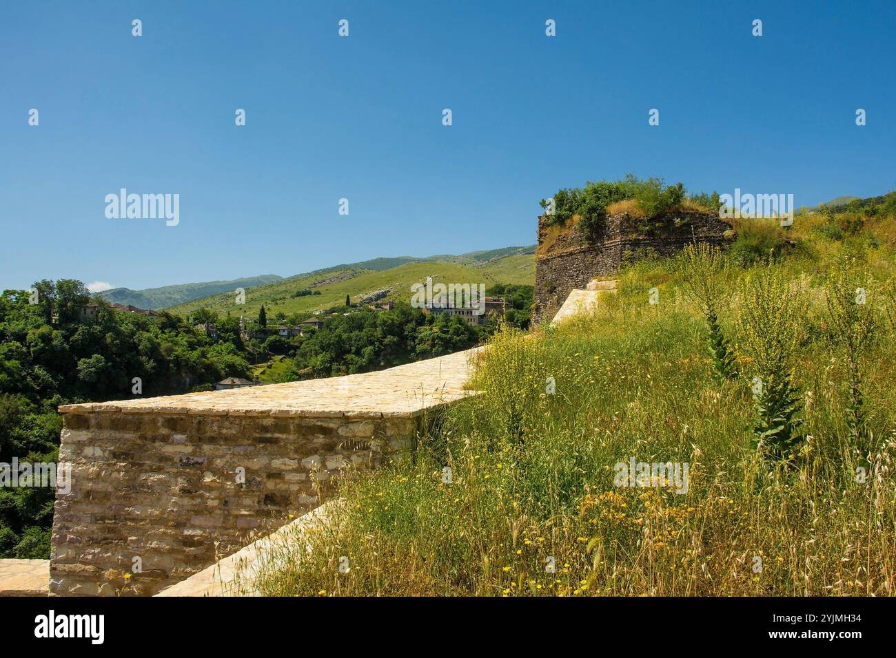 The historic Gjirokaster Castle in Albania, UNESCO World Heritage Site ...