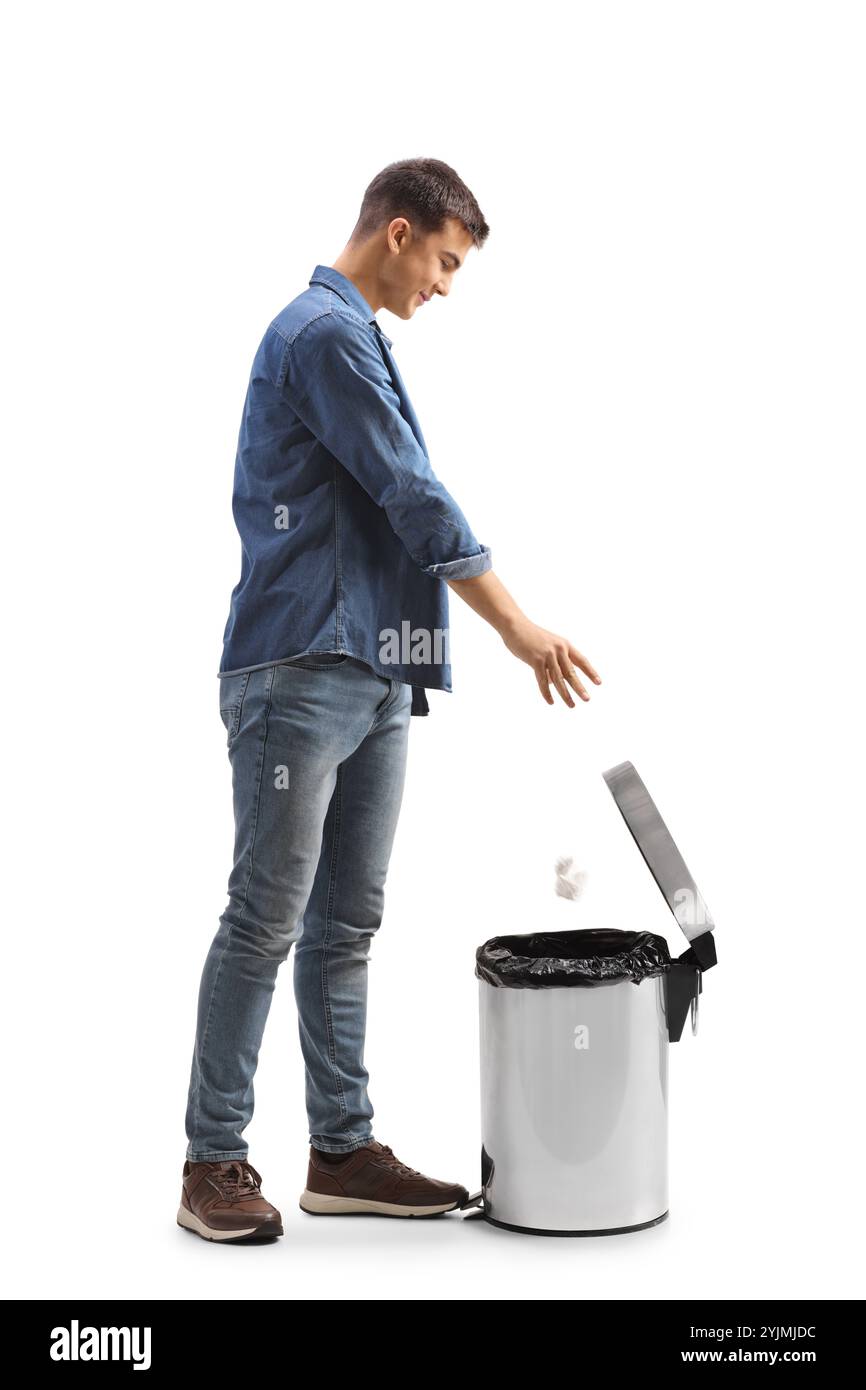 Throwing waste paper trash bin hi-res stock photography and images - Alamy