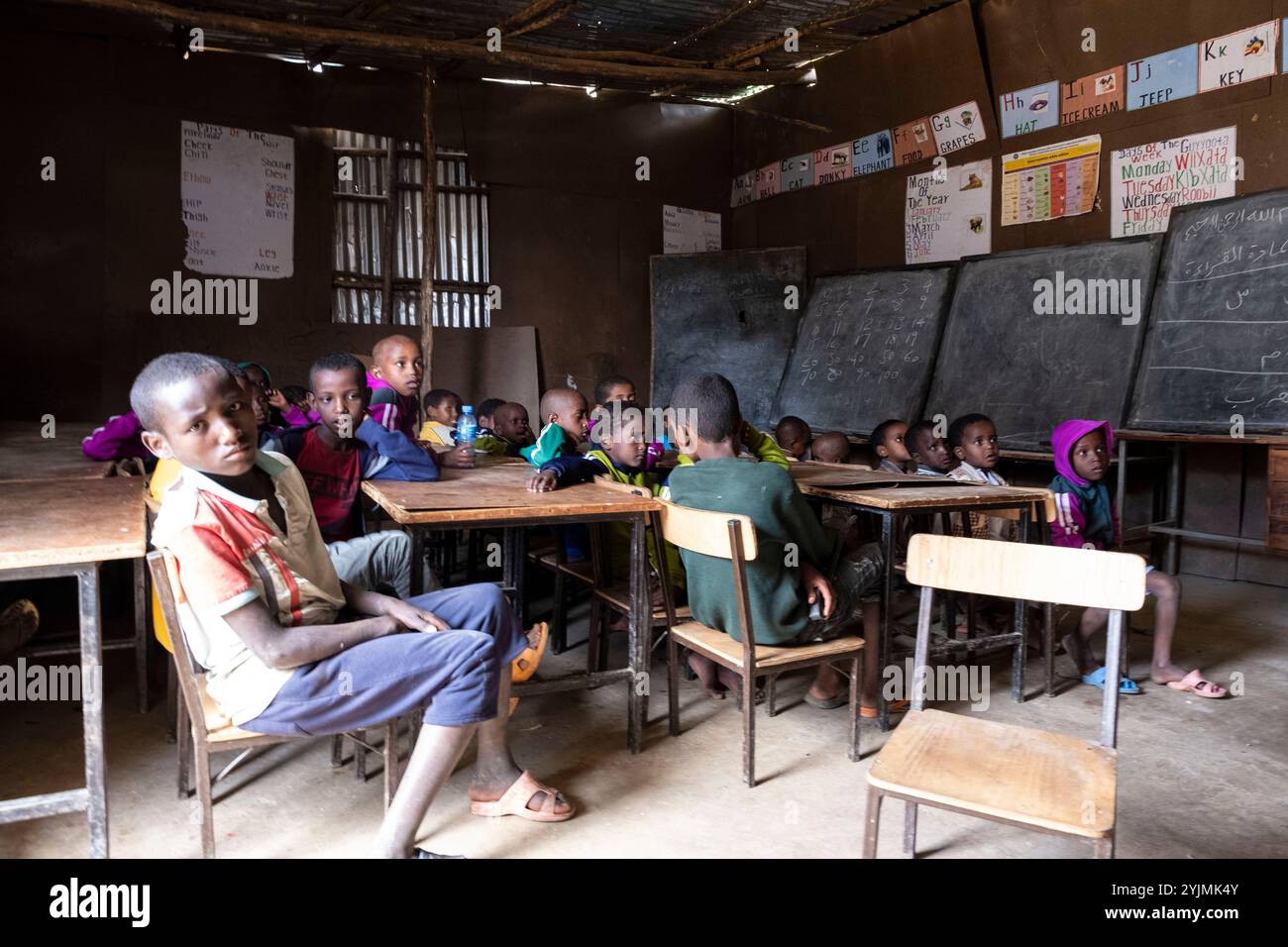 An orphanage in Africa, a makeshift education classroom due to ...