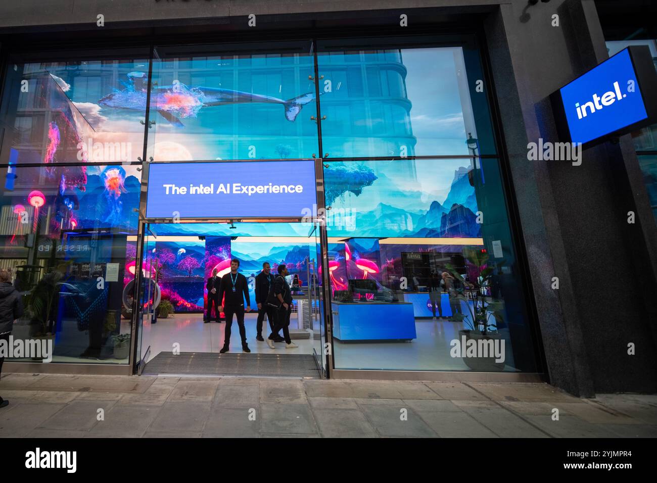 LONDON- NOVEMBER 14, 2024: Intel AI Experience store on Oxford Street ...