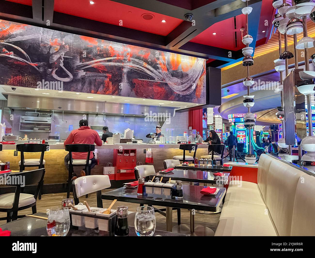 Modern Asian-Inspired Restaurant Interior at Red Rock Resort, Las Vegas ...