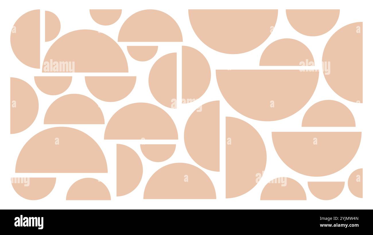 A minimalist design featuring various circular shapes in a soft color palette, perfect for ...