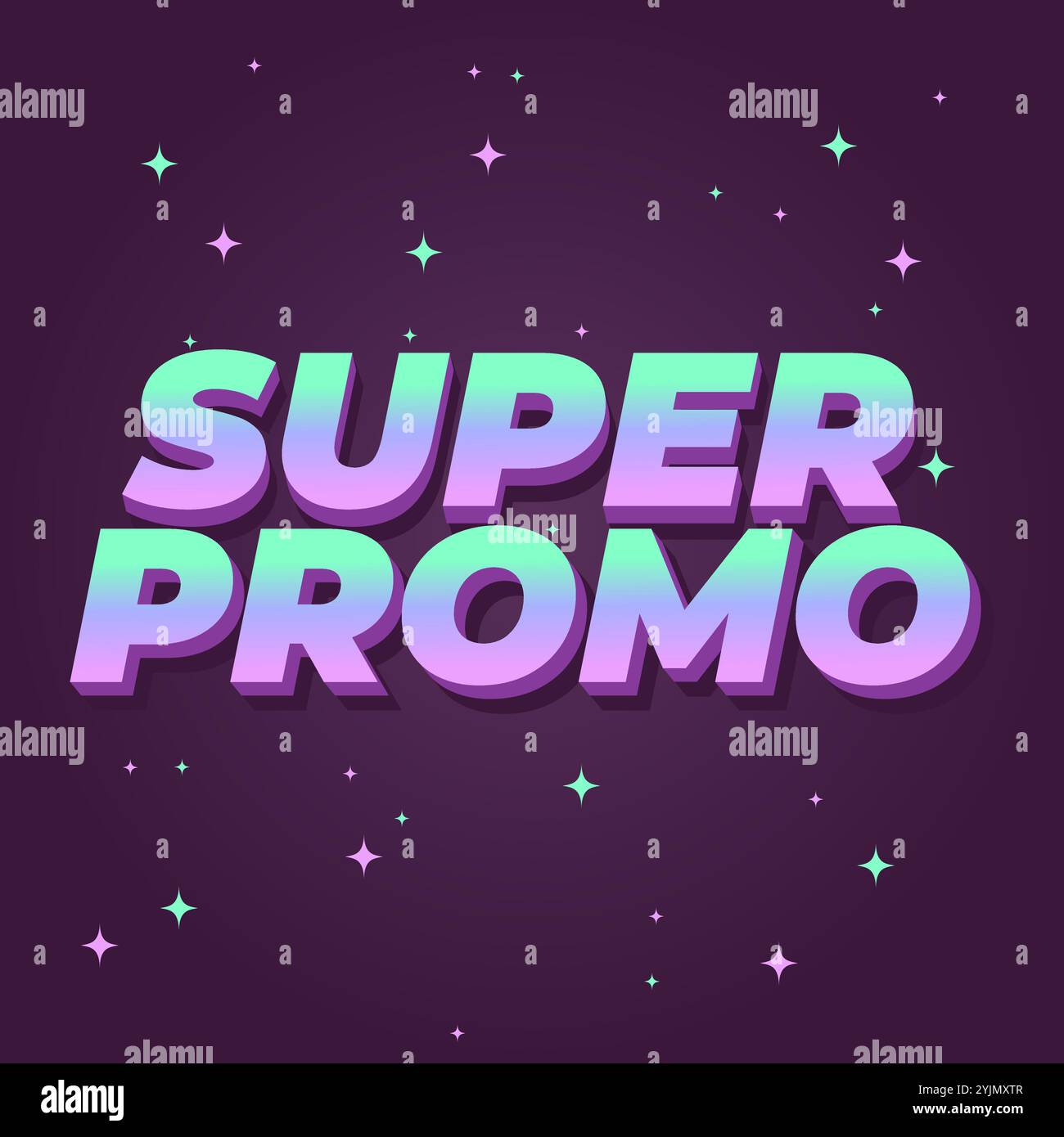 Super promo editable text effect with 3d vector design hi-res stock ...