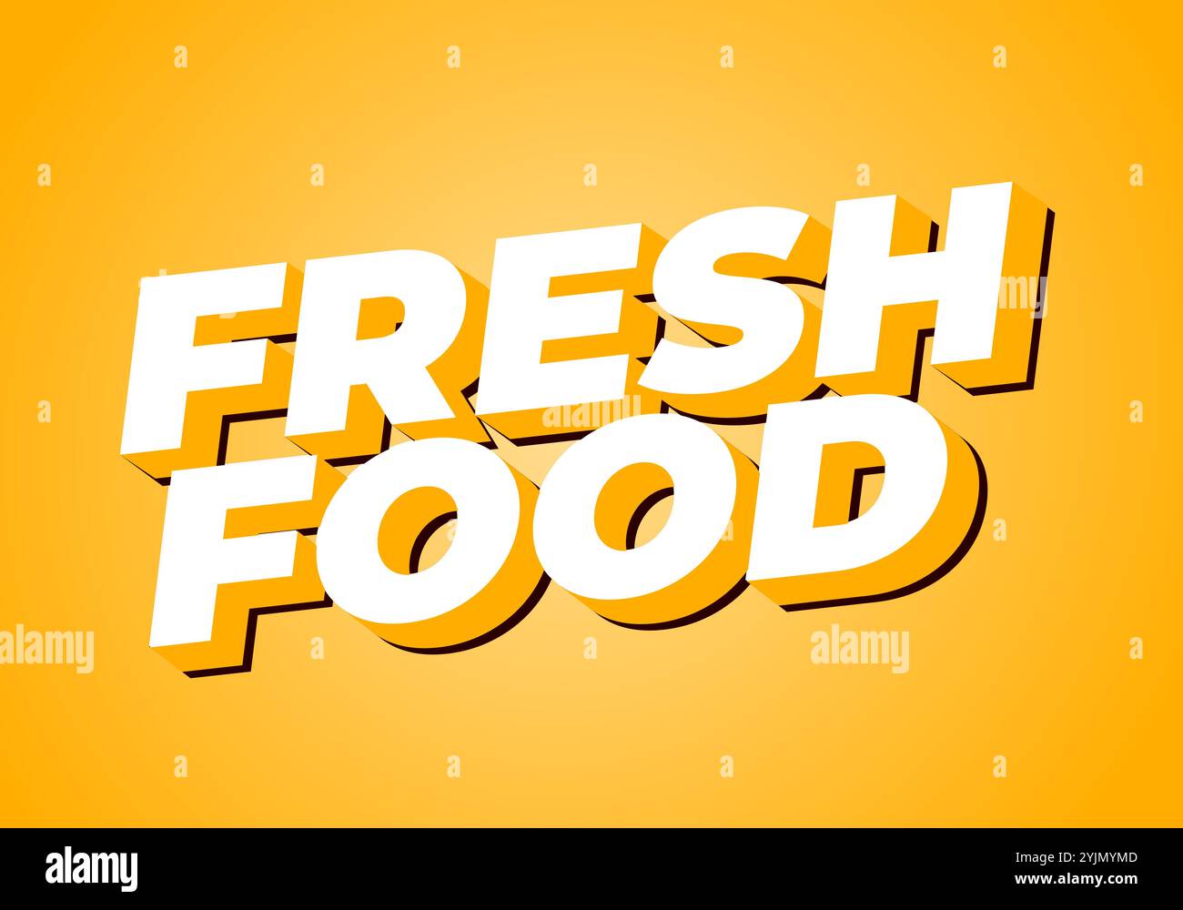 Fresh food. Text effect design for social media or digital ads, in bold ...