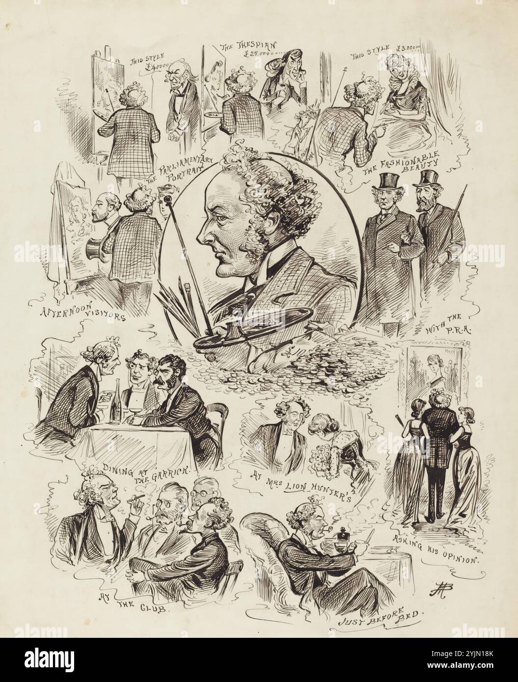 Alfred Bryan, British, 1852 - 1899, Days with Celebrities: Mr. Millais ...