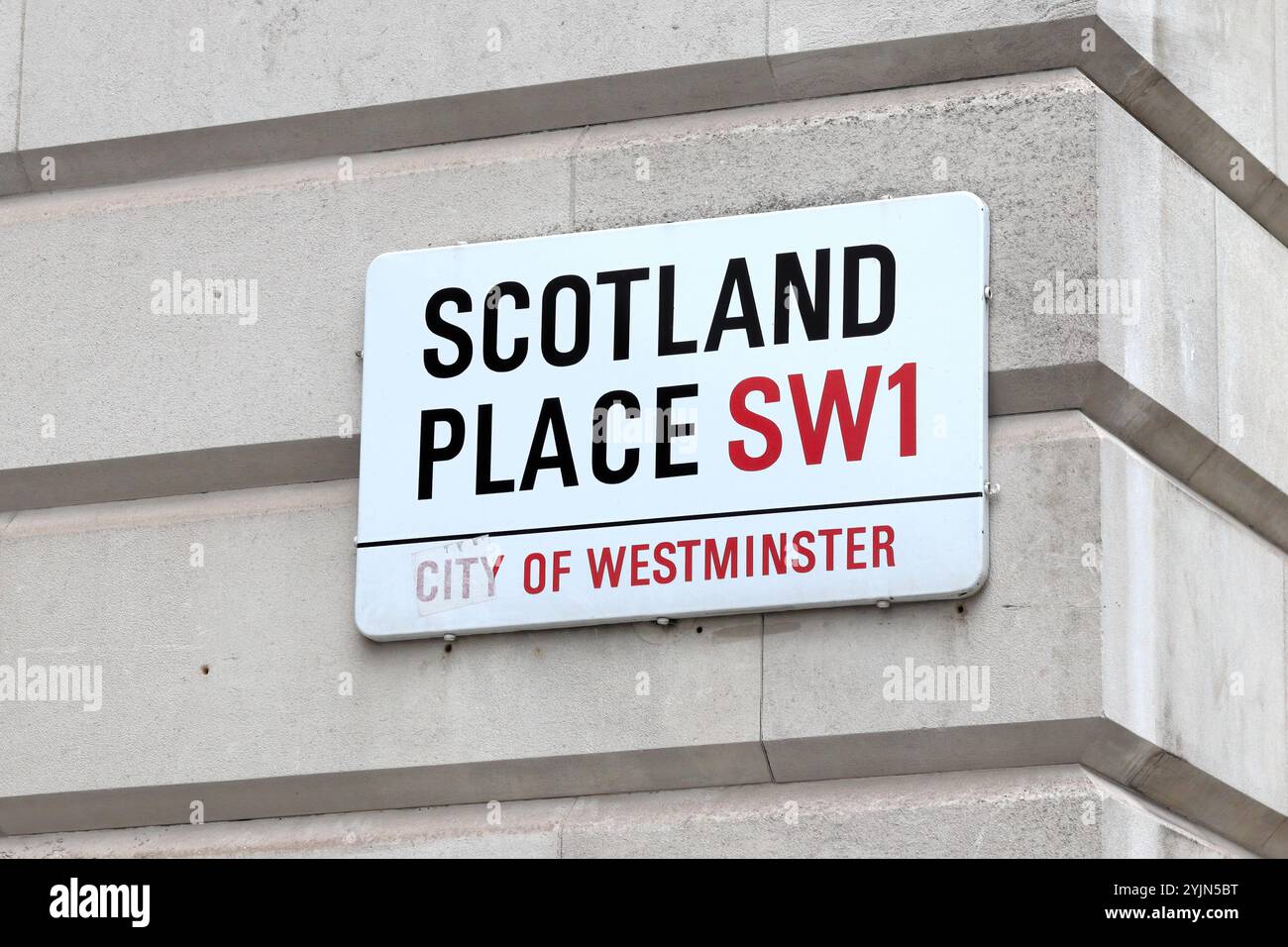 Scotland Place sign, City of Westminster, London SW1 Stock Photo - Alamy