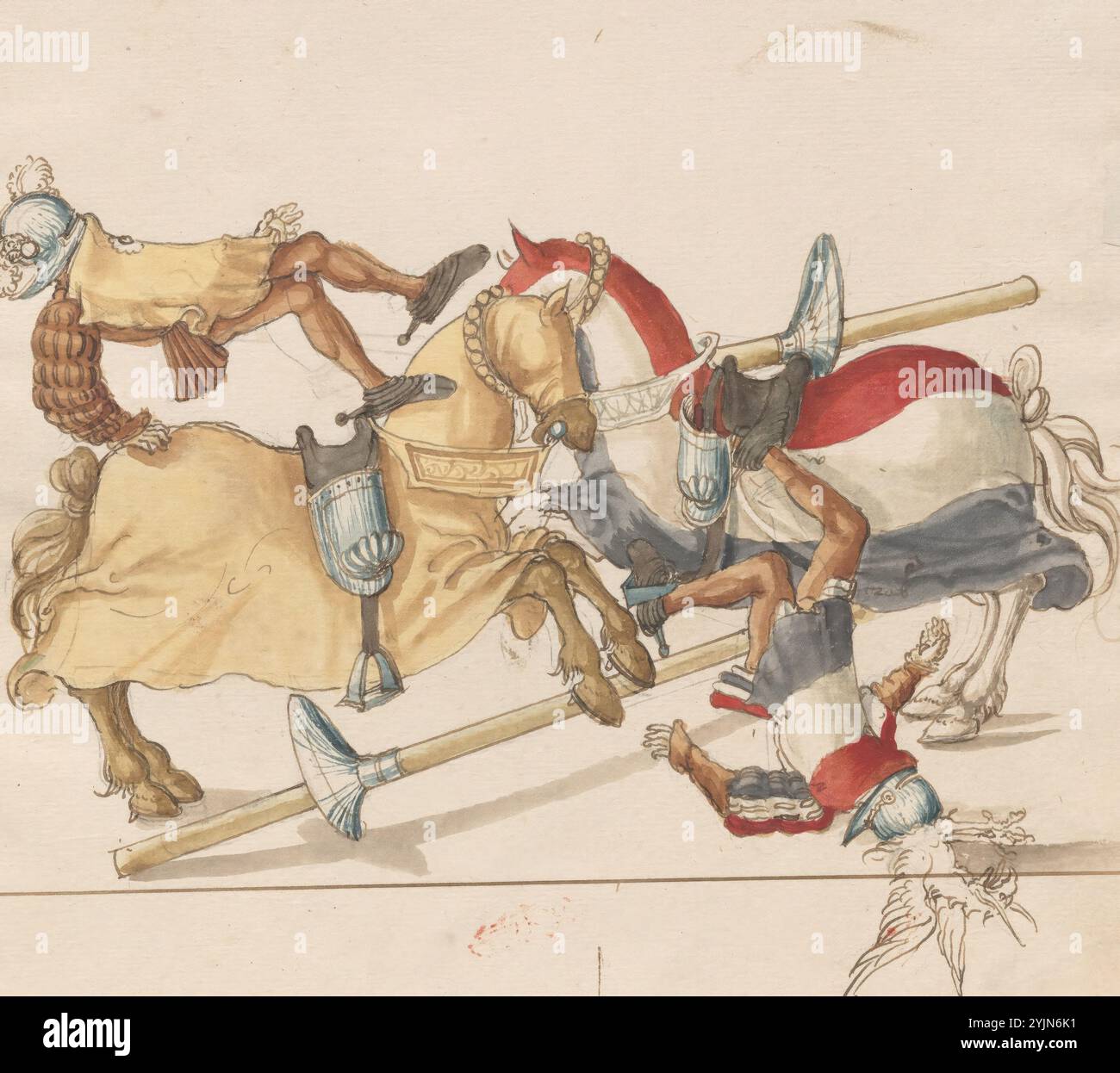 German 16th Century, Mock Joust of War with Fixed Shields, c.1512-1515 ...