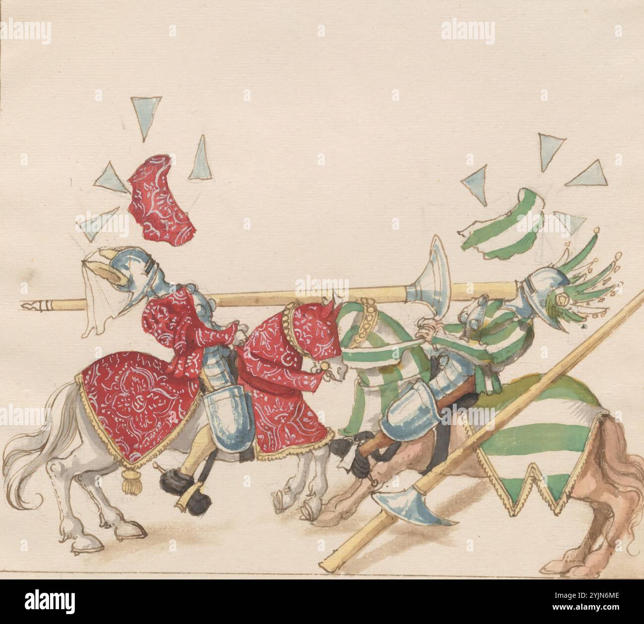 German 16th Century, Mock Joust of War with Flying and Exploding ...