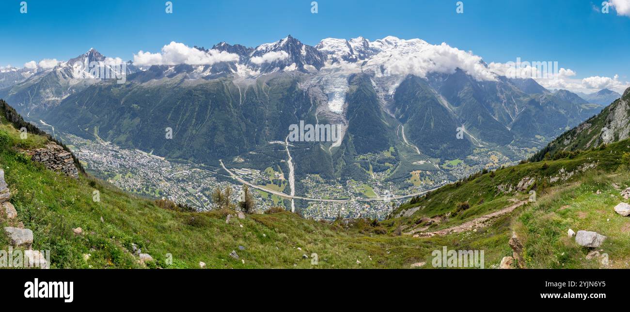 The Mont Blanc massif - Chamonix Stock Photo - Alamy