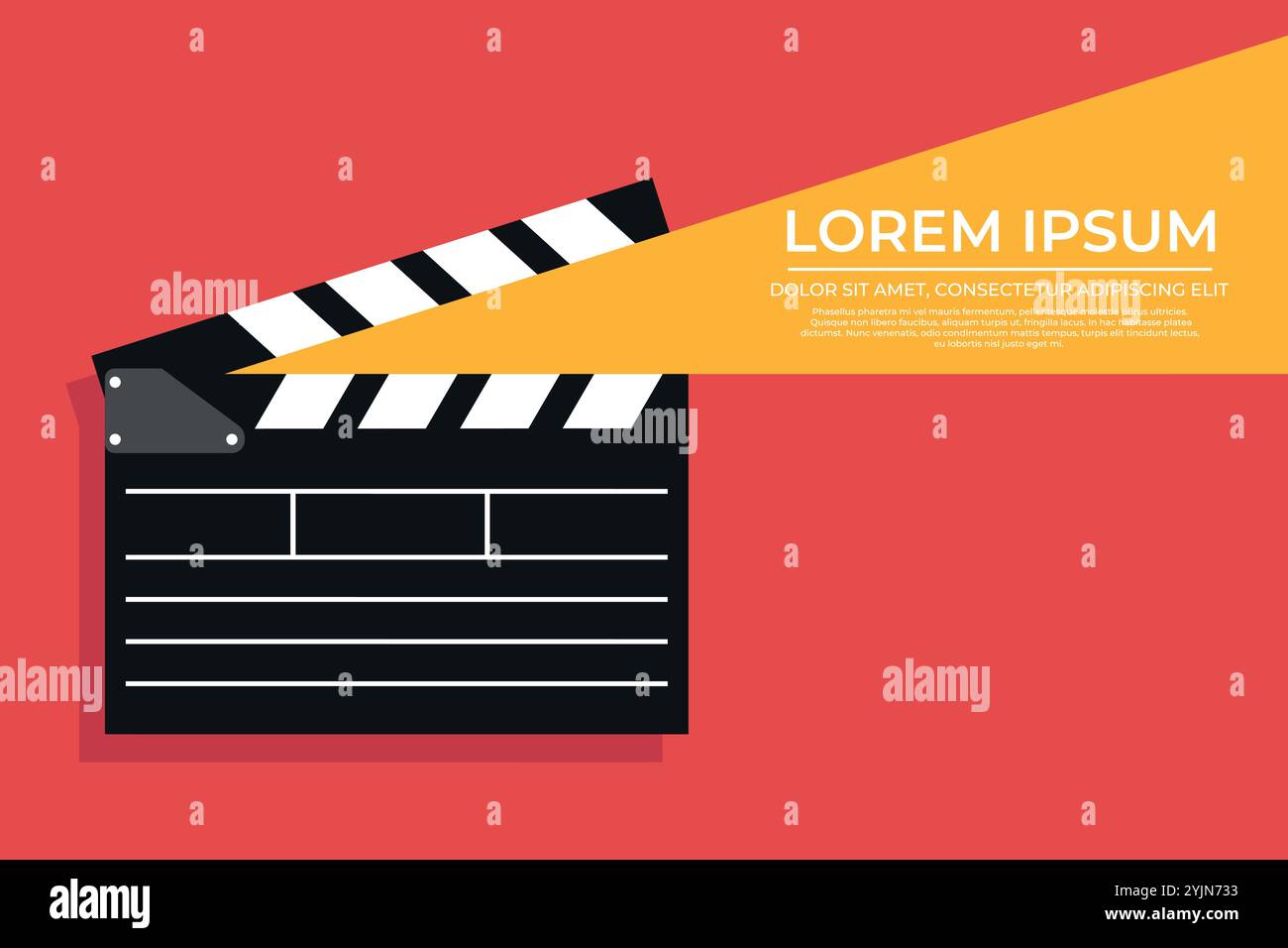Film festival modern banner template design with clapperboard, film ...