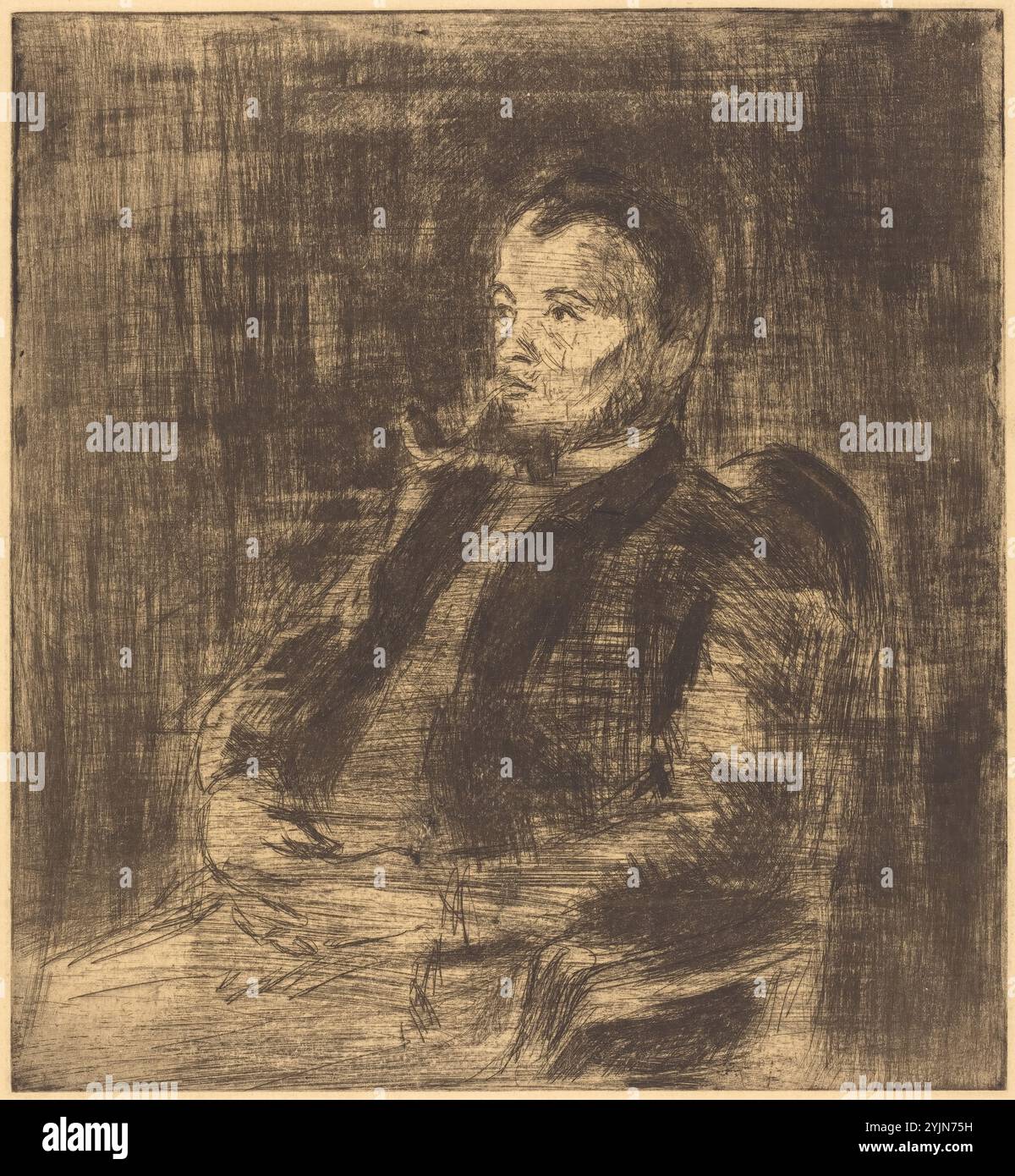 Paul Signac (Portrait de Paul Signac), c. 1890, etching, Delteil, no ...