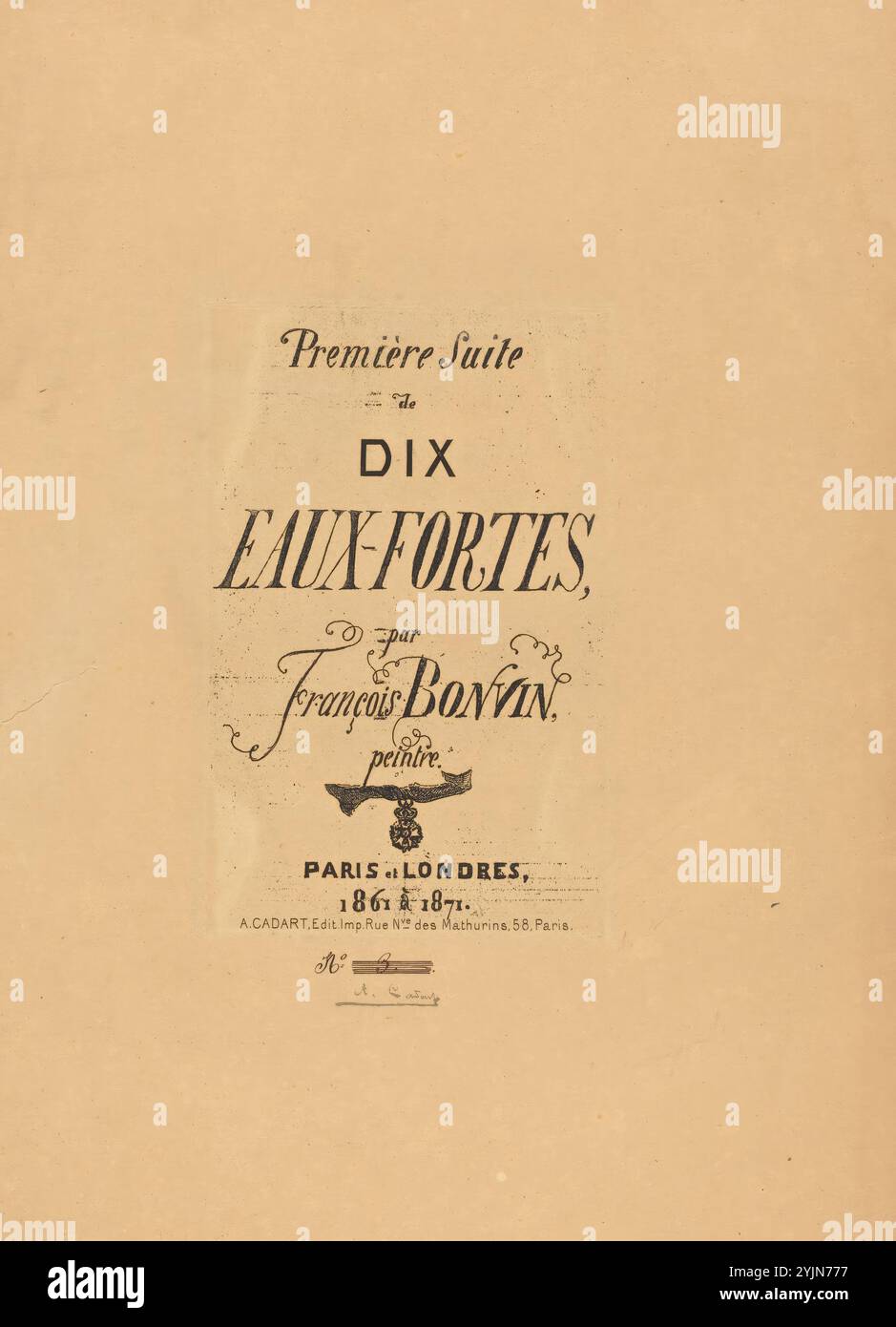 François Bonvin, French, 1817 - 1887, Première Suite de dix eaux-fortes ...
