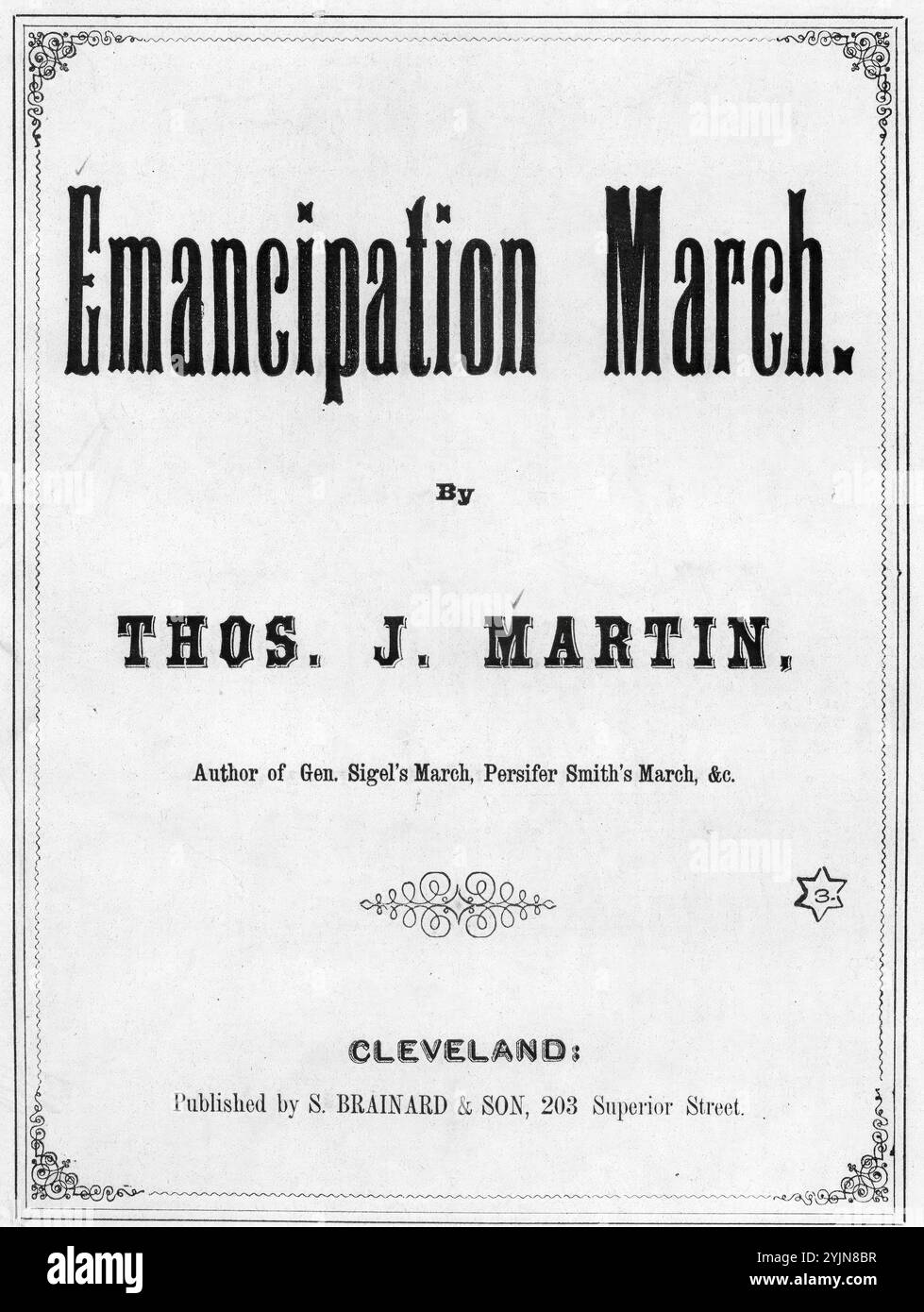 Emancipation march, Martin, Thomas J. (composer), S. Brainard & Son ...
