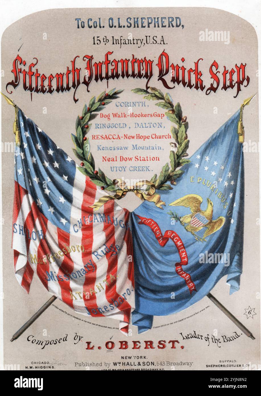 Fifteenth infantry quickstep, Oberst, L. (composer), Wm. Hall & Son ...