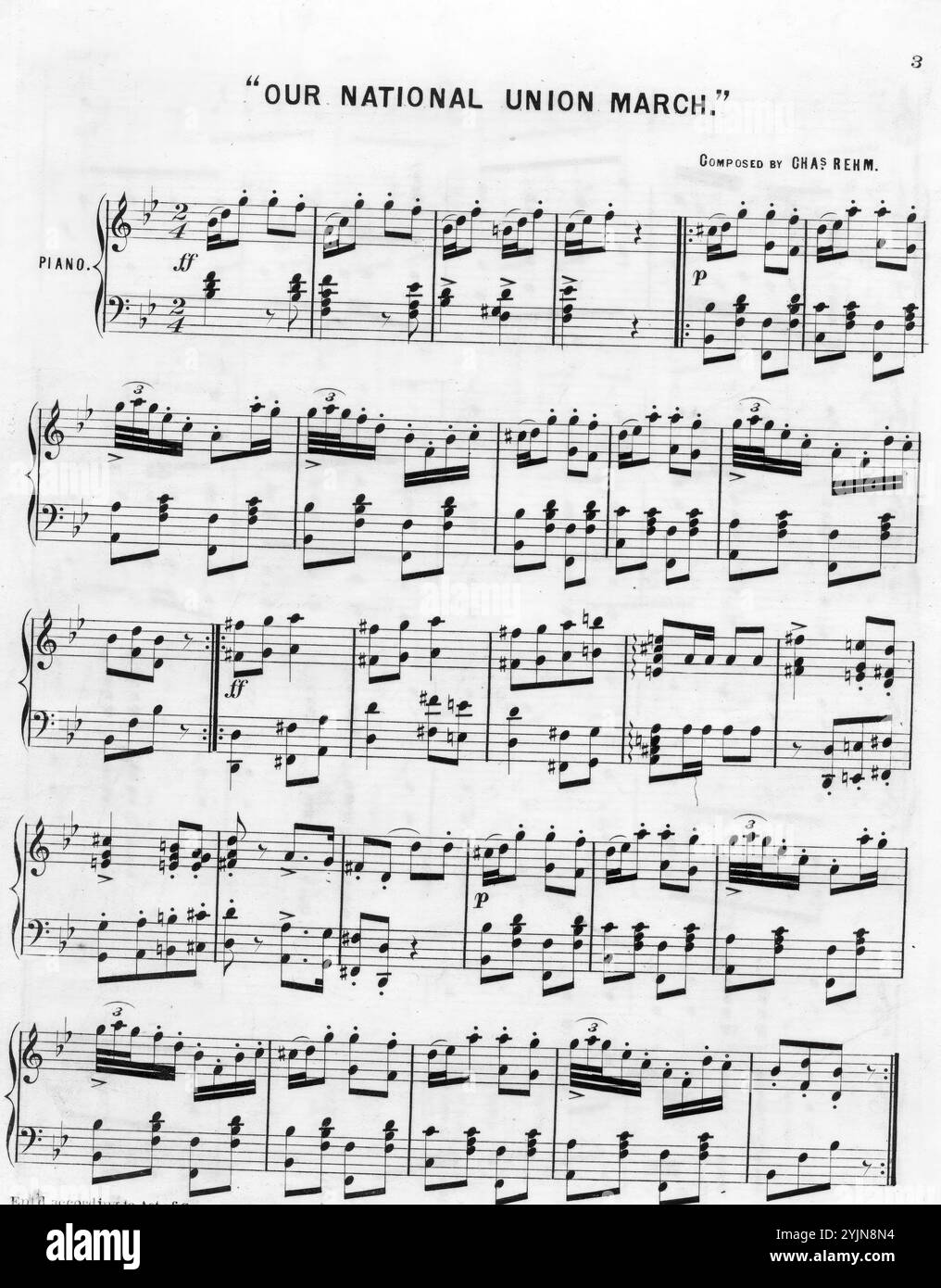 Our national union march, Rehm, Chas. (composer), 1862., United States ...