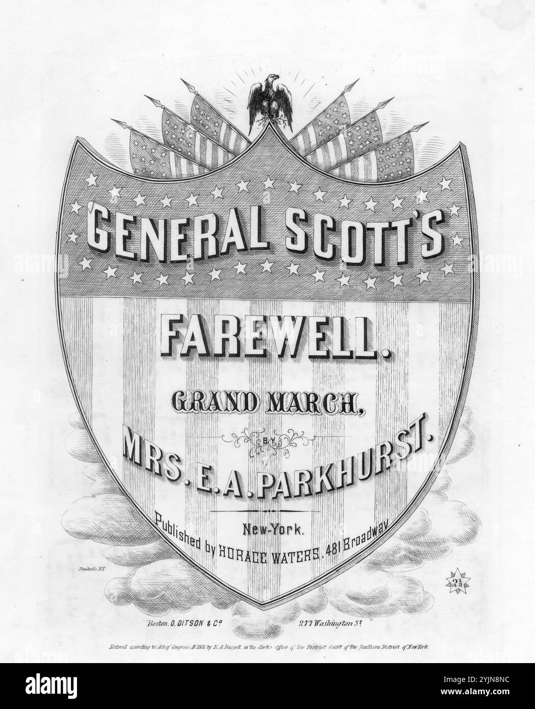 General Scott's farewell, grand march, Parkhurst, E. A. (composer ...