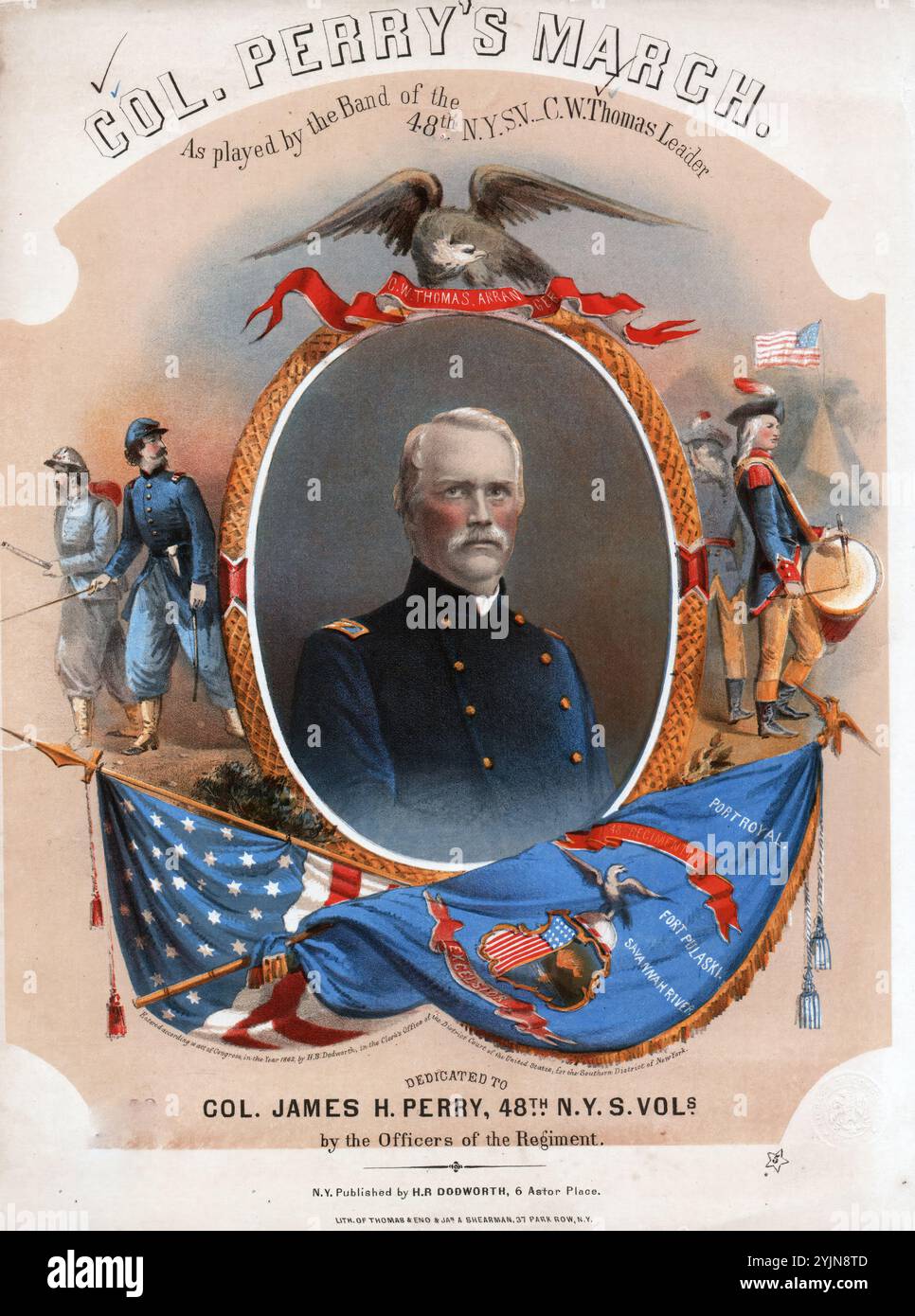 Col. James H. Perry's grand march, Thomas, C. W. (composer), H. R ...