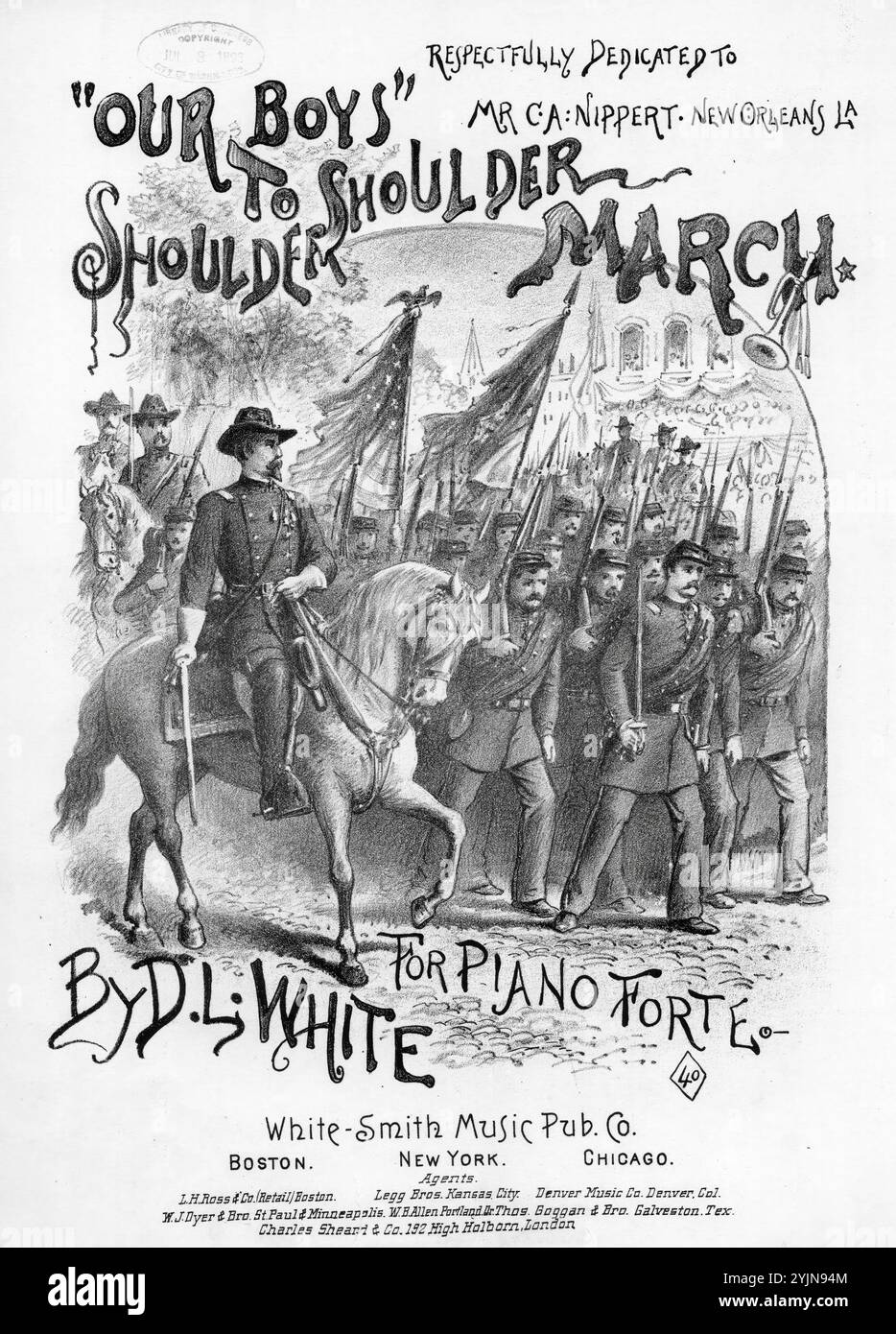 Our boys shoulder to shoulder march, White, D. L. (composer), White ...
