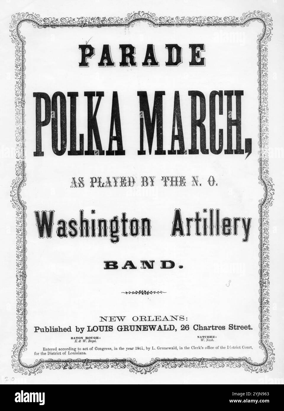 Parade polka march, von La Hache, Theo. (composer), Louis Grunewald ...