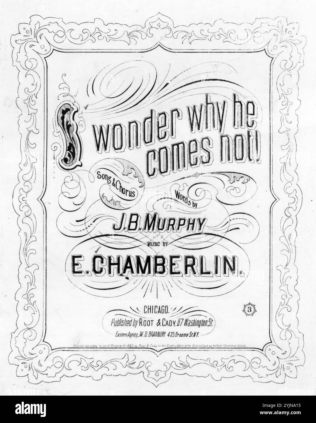 I wonder why he comes not, Chamberlin, E. (composer), Murphy, J. B ...