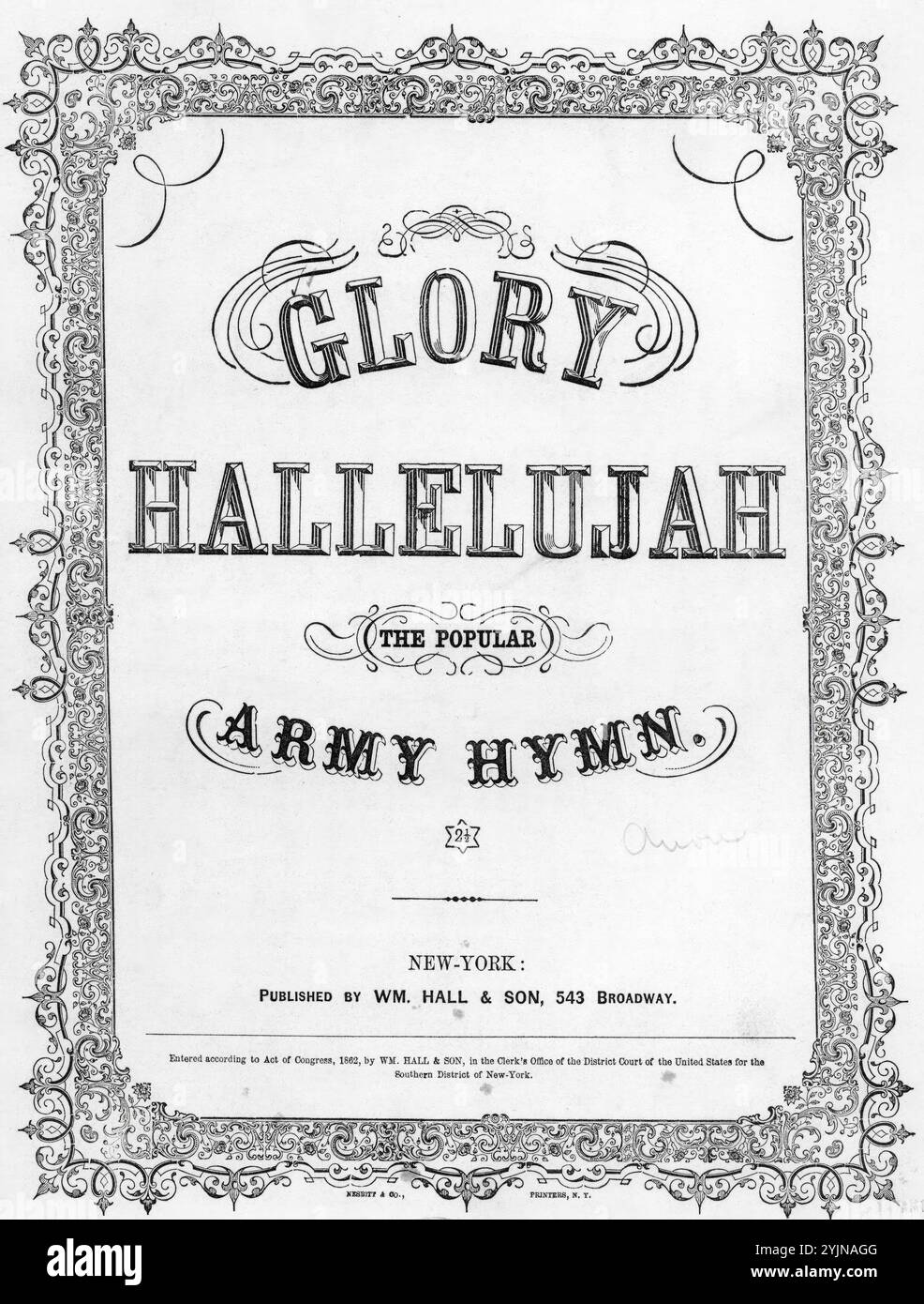 Glory hallelujah!, Wm. Hall & Son, New York, 1862., United States ...