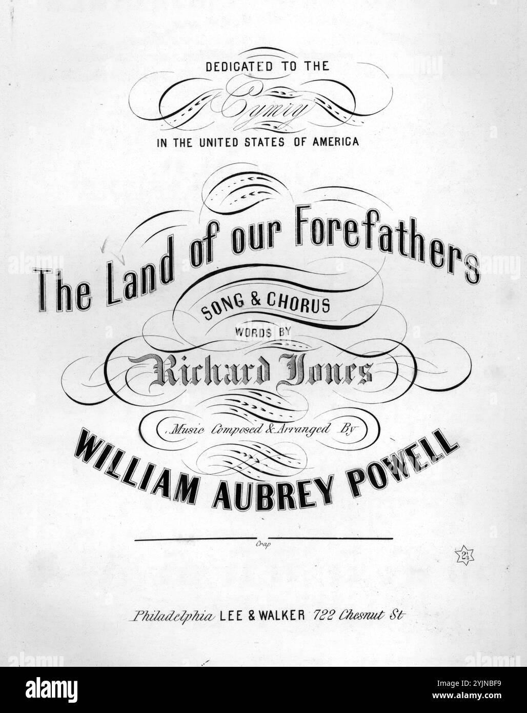 The Land of our forefathers, Powell, William Aubrey (composer), Jones ...